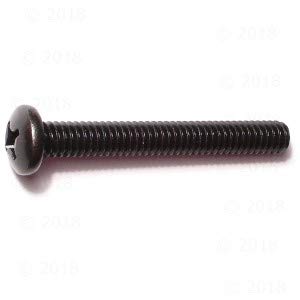Hard-to-Find Fastener 014973174323 Phillips Pan Machine Screws, 1/4-20 x 2, Piece-10,Black