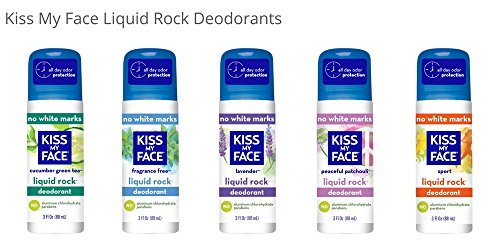 Kiss My Face Liquid Rock Roll-On Deodorant, Sport, Aluminum Chlorohydrate Free Deodorant For Women And Men, With Added Willow Bark and Mineral Crystal Salts, 3 Oz Roll On