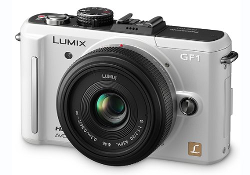 Panasonic DMC-GF1 (White) with LUMIX G 20mm Lens Kit
