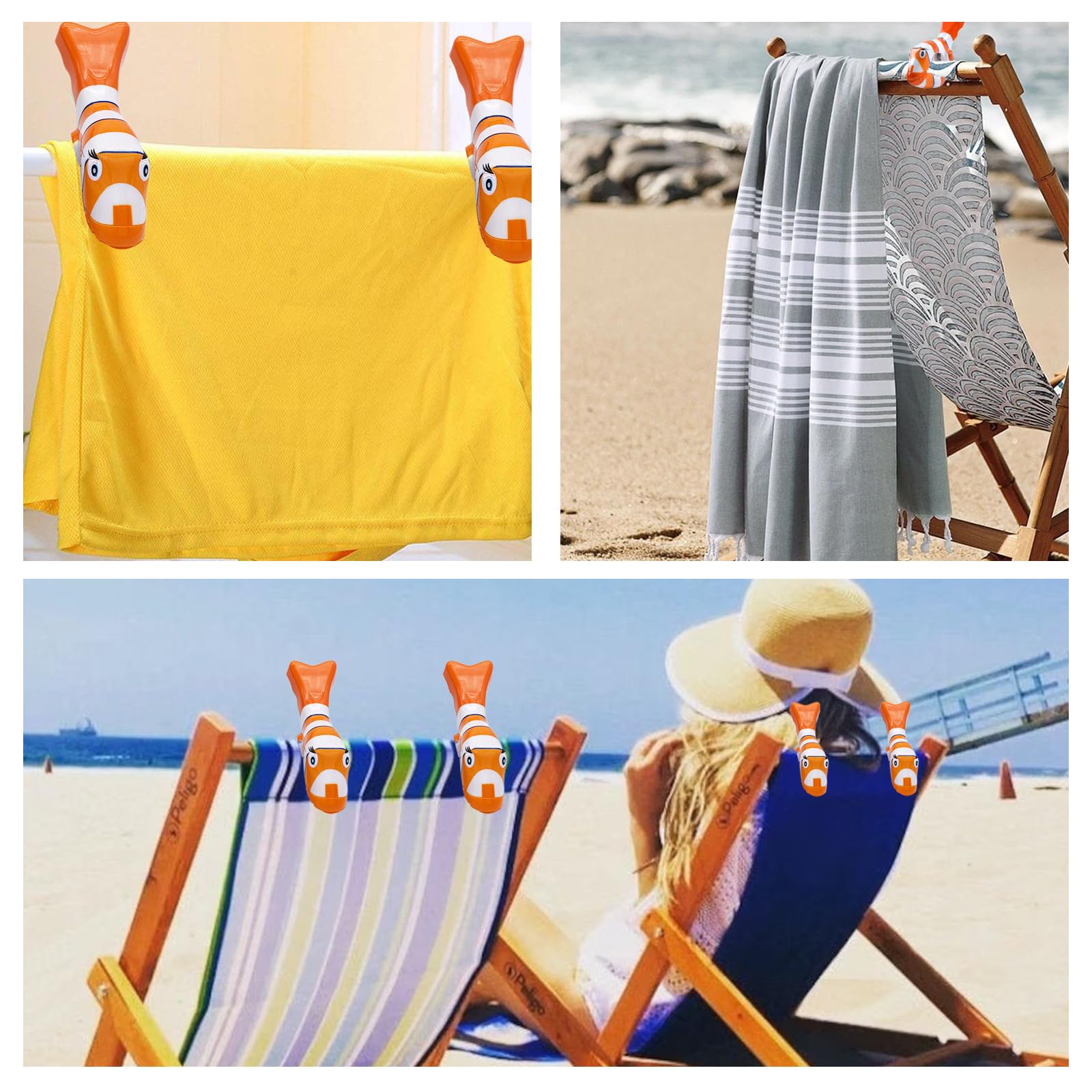 Beach Towel Clip for Beach Chairs,Beach Towel Clips for Pool Chairs Cruise,Beach Chair Clips for Towels 2 Pieces