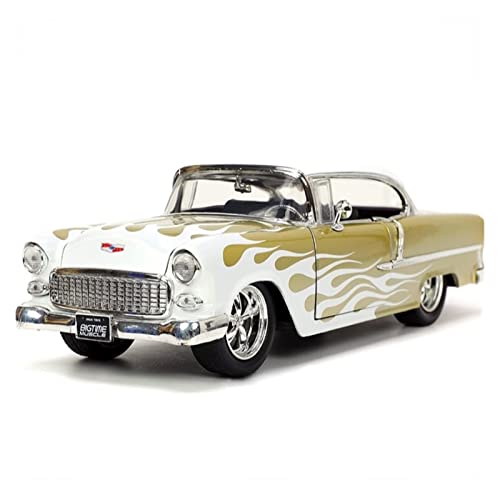 APLIQE Scale Model Vehicles for 1955 Chevy BEL AIR Simulation Die Casting Metal Model Children's Toy Gift1:24 Sophisticated Gift Choice