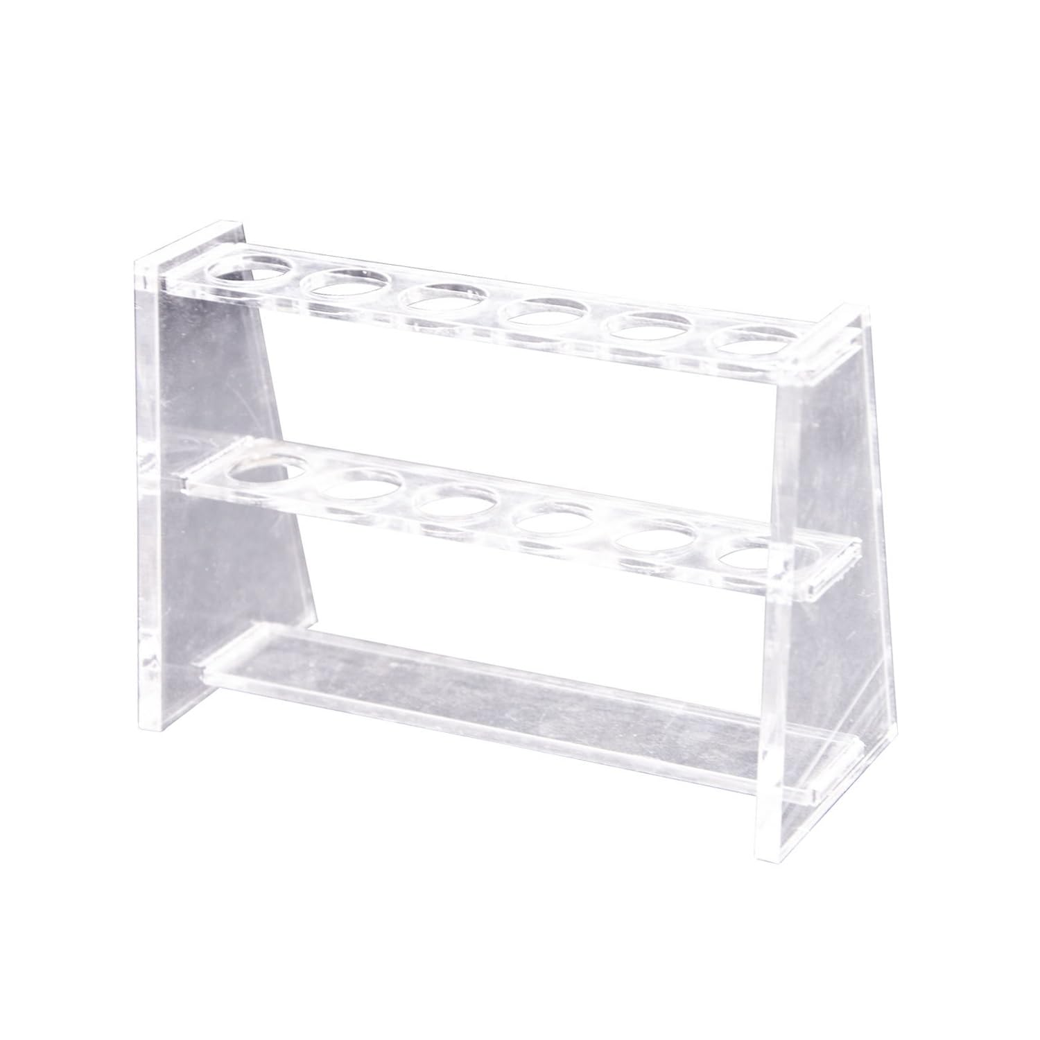 RUIAN 6 Wells Lab Stand Holder Clear Acrylic Tube Rack for 10ml Centrifuge Test Tubes