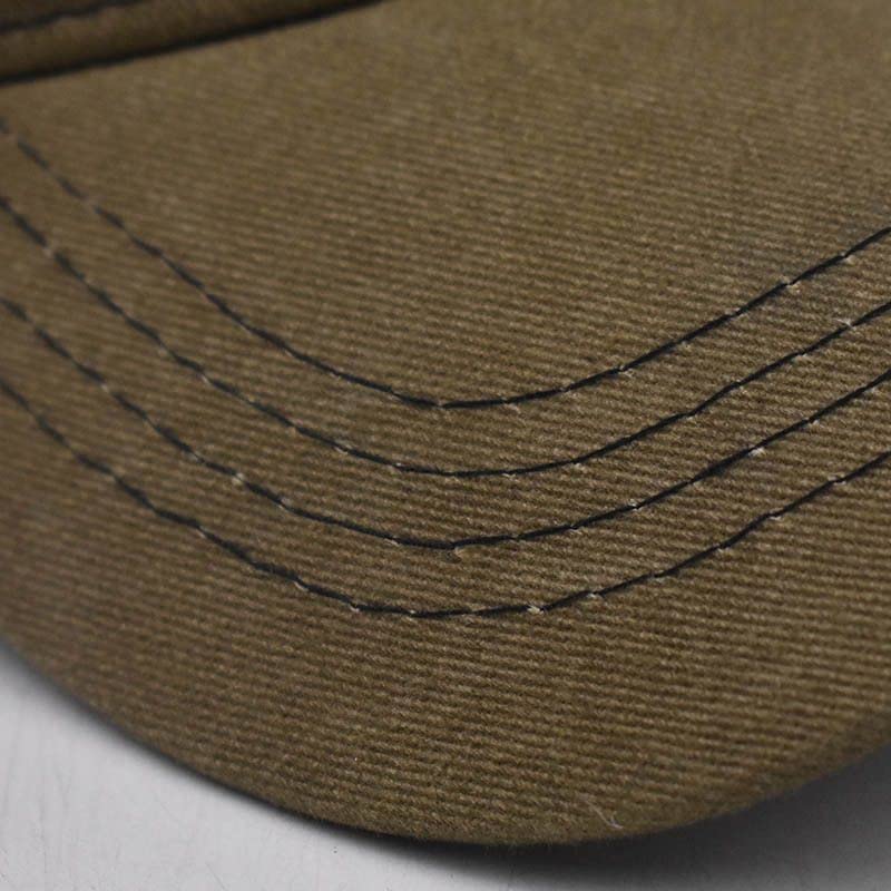 American Flag Trucker Hat - Snapback Hat, Baseball Cap for Men Women - Breathable Mesh Side, Adjustable Fit - for Casual Wear (Khaki)