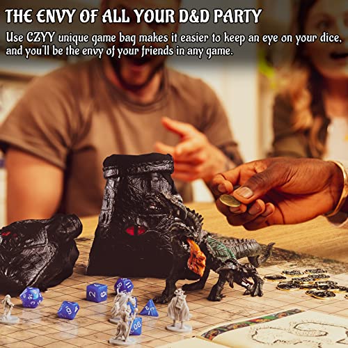 Drawstring Bag PU Leather Dice Pouch Perfect for RPG, D&D, Game