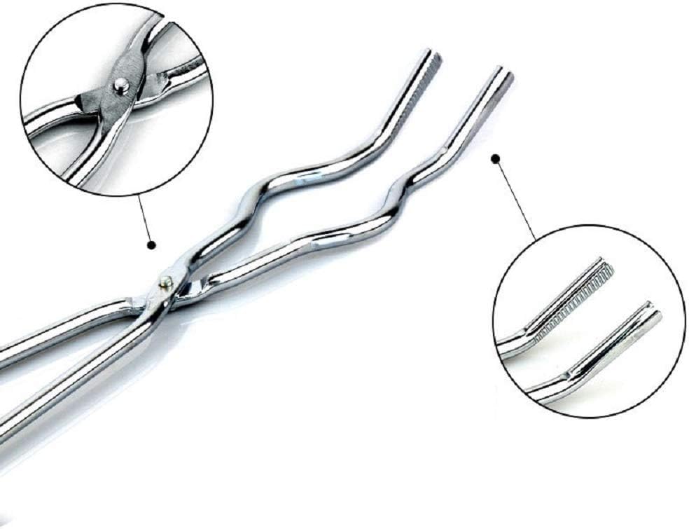 Generic 8 Inches Crucible Tongs Stainless Steel Professional Grade Crucible SS Casting Tool Lab Tongs, Medium, undefined, aggtong-1