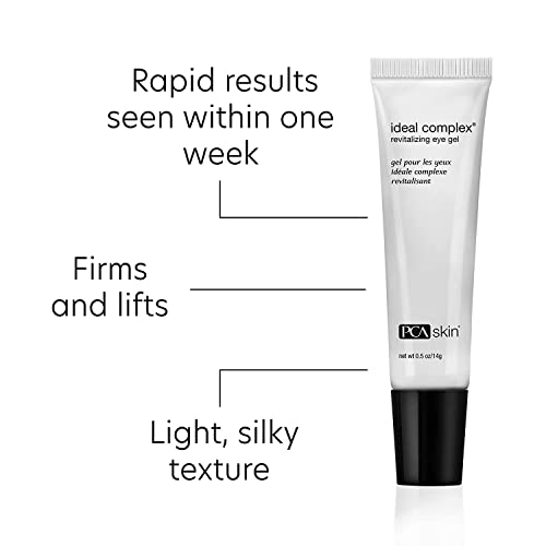 PCA SKIN Eye Serum, Ideal Complex Revitalizing Eye Gel, Upper and Under Eye Serum for Wrinkles, Puffy Eyes, Dark Circles, Fine Lines, Discoloration, and Sagging Eyelids, Light and Silky, 0.5 oz Tube