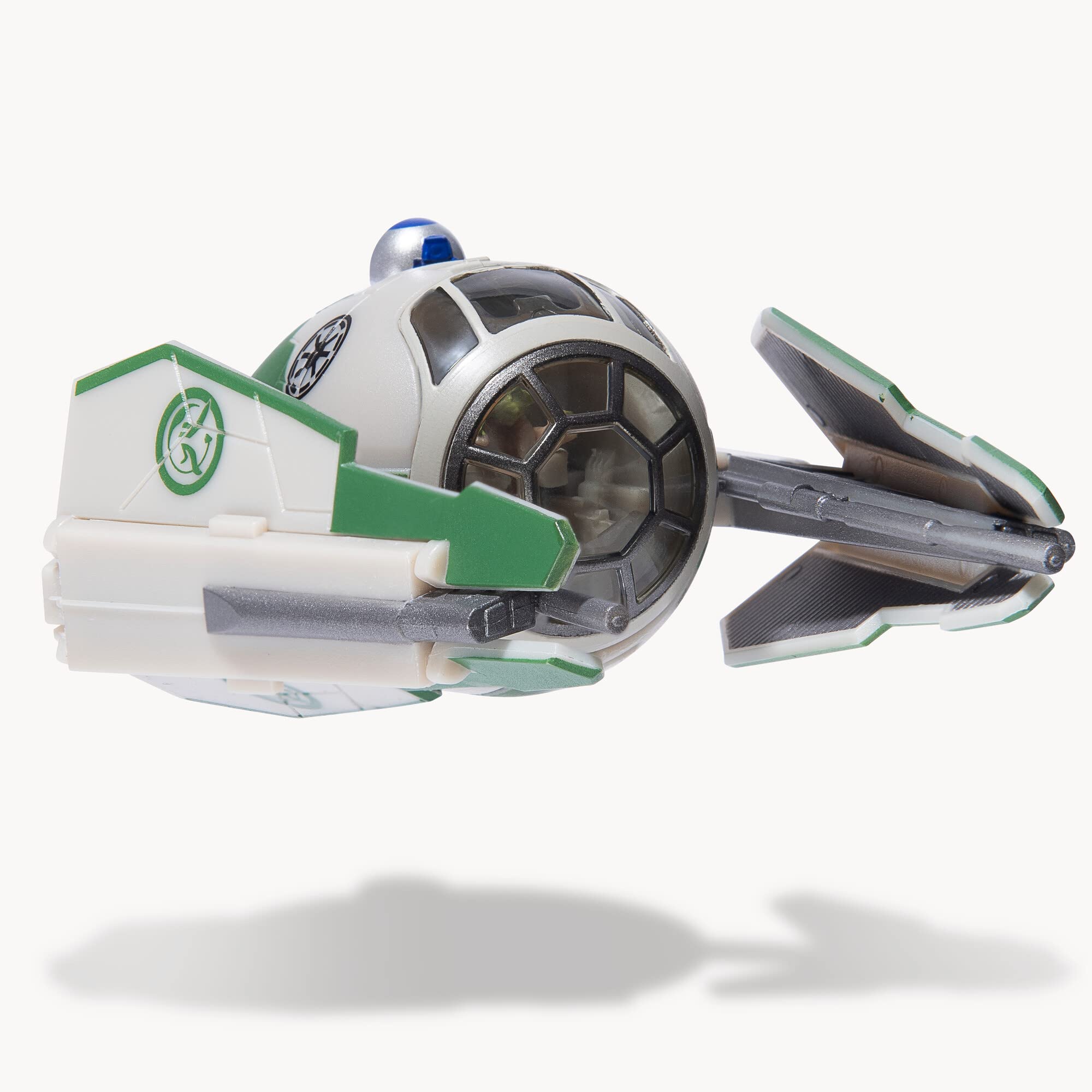 Star Wars Micro Galaxy Squadron Yoda's Jedi Starfighter 8cm Light Armour Class Ship with 1" Yoda and R2-D2 Micro Figures