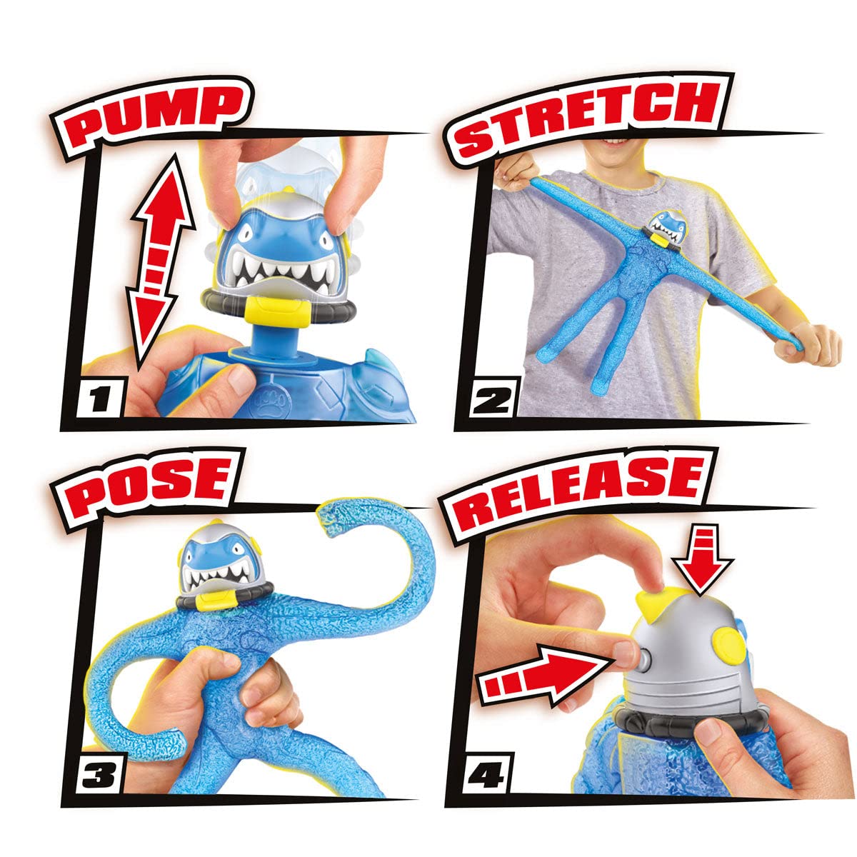 Heroes of Goo Jit Zu Galaxy Attack, Action Figure Pump Power - Air Vac Thrash, Multicolor (41223)
