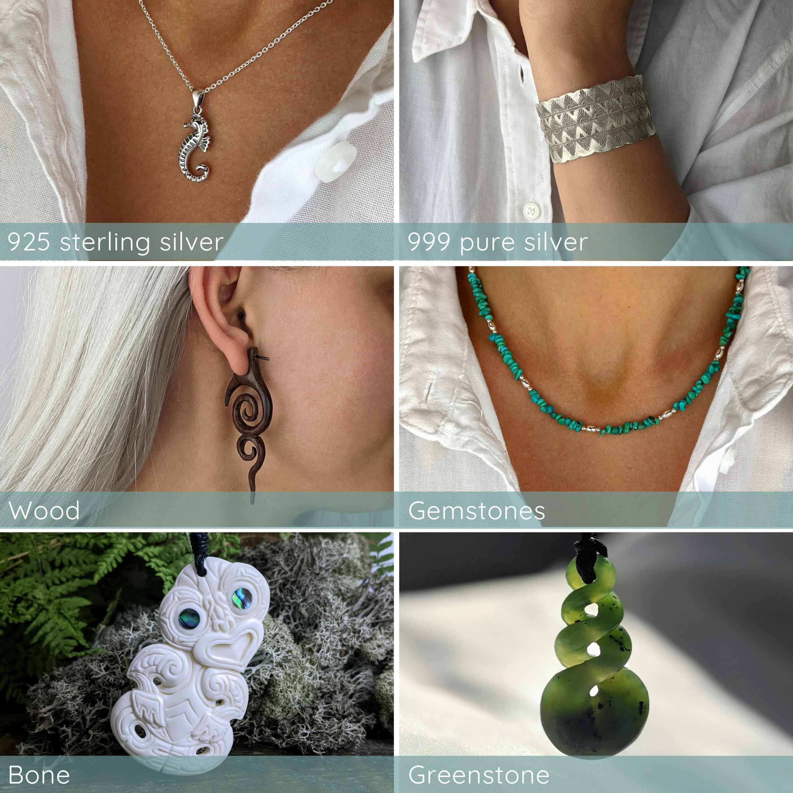81stgeneration Women's Men's Carved Nephrite Jade Greenstone Maori Double Koru Pendant Necklace