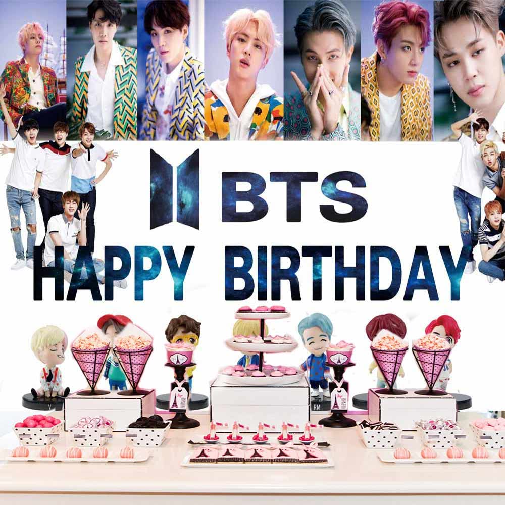 Bangtan Boys Backdrop for Boy Birthday Party Banner Background Photography Decoration Background 7x5ft