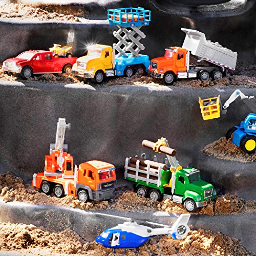 Driven by Battat — Red Pickup Truck & ATV – 1:24 Scale – Small Toy Truck with Lights, Sounds & More for Boys & Girls Age 3+