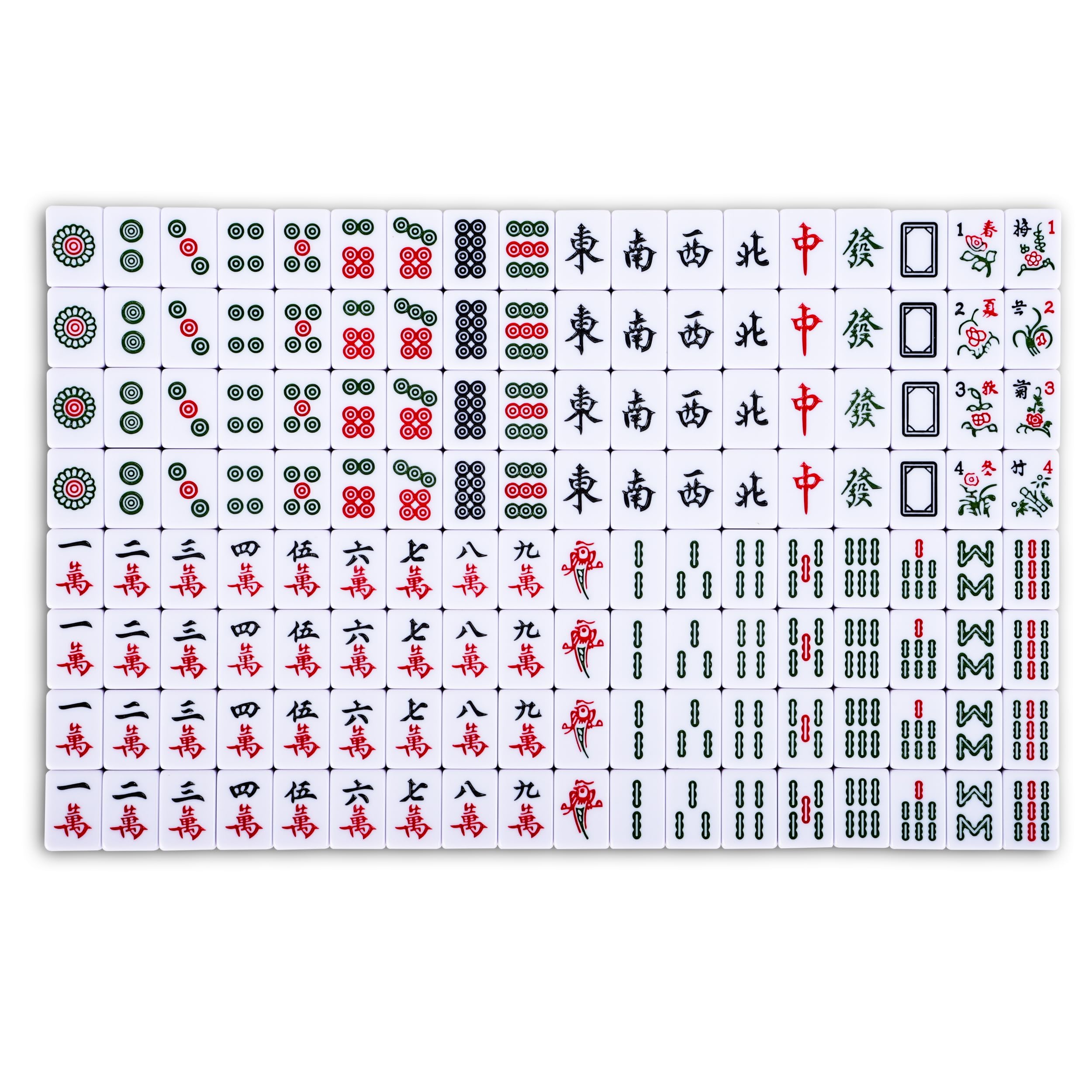 drizzle Pink Travel Mini Mahjong Set 20mm with Instructions - Portable 146 Tiles - for Beginners with 4PCS Racks 2 Pounds - Chinese Mah-Jong Game 麻将