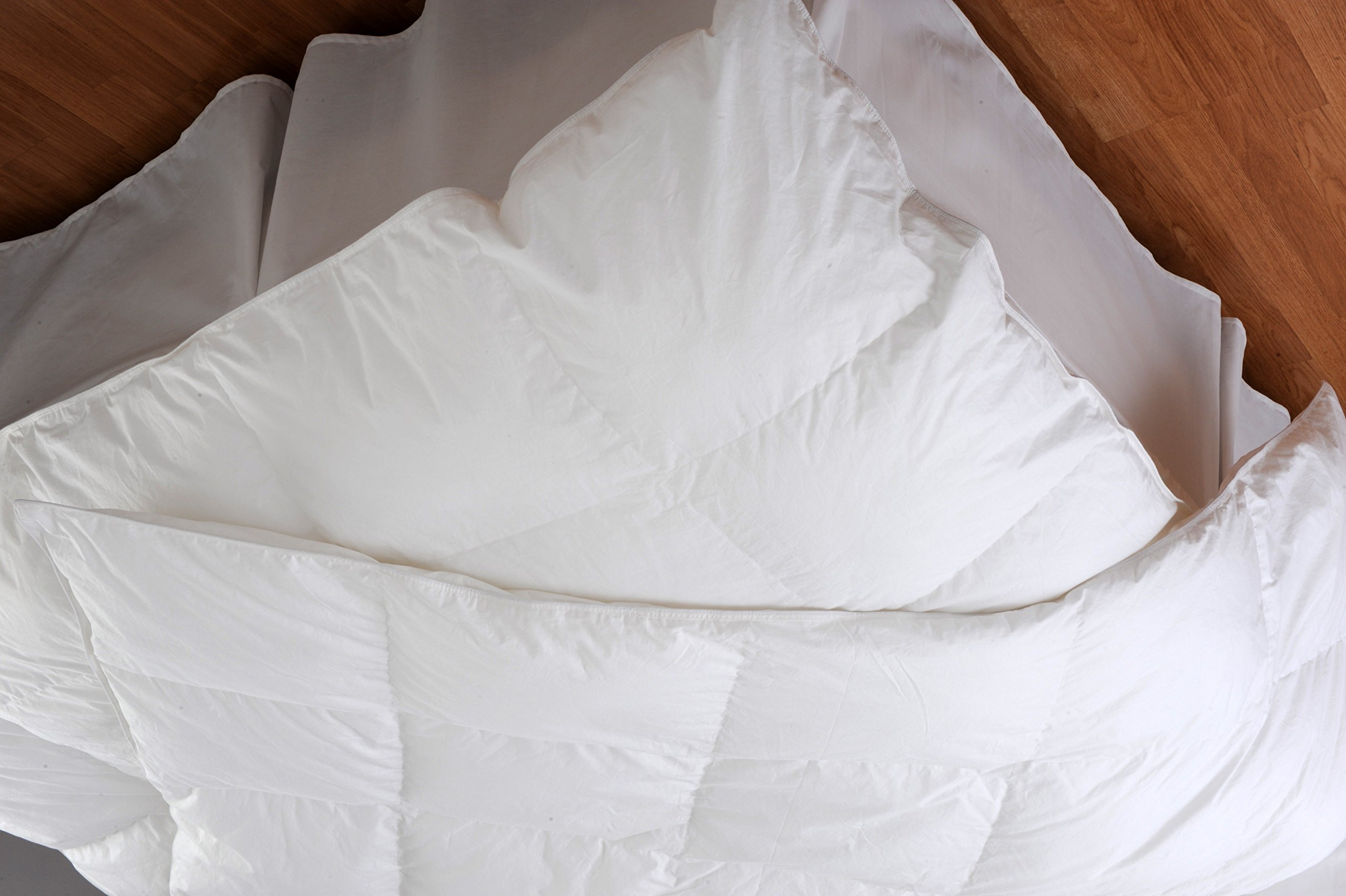 L' COZEE Baby & Toddler 100% Cotton Cover White Goose Down Alternative Comforter and Pillow Bundle Set, White Crib Baby Set, Gift Set