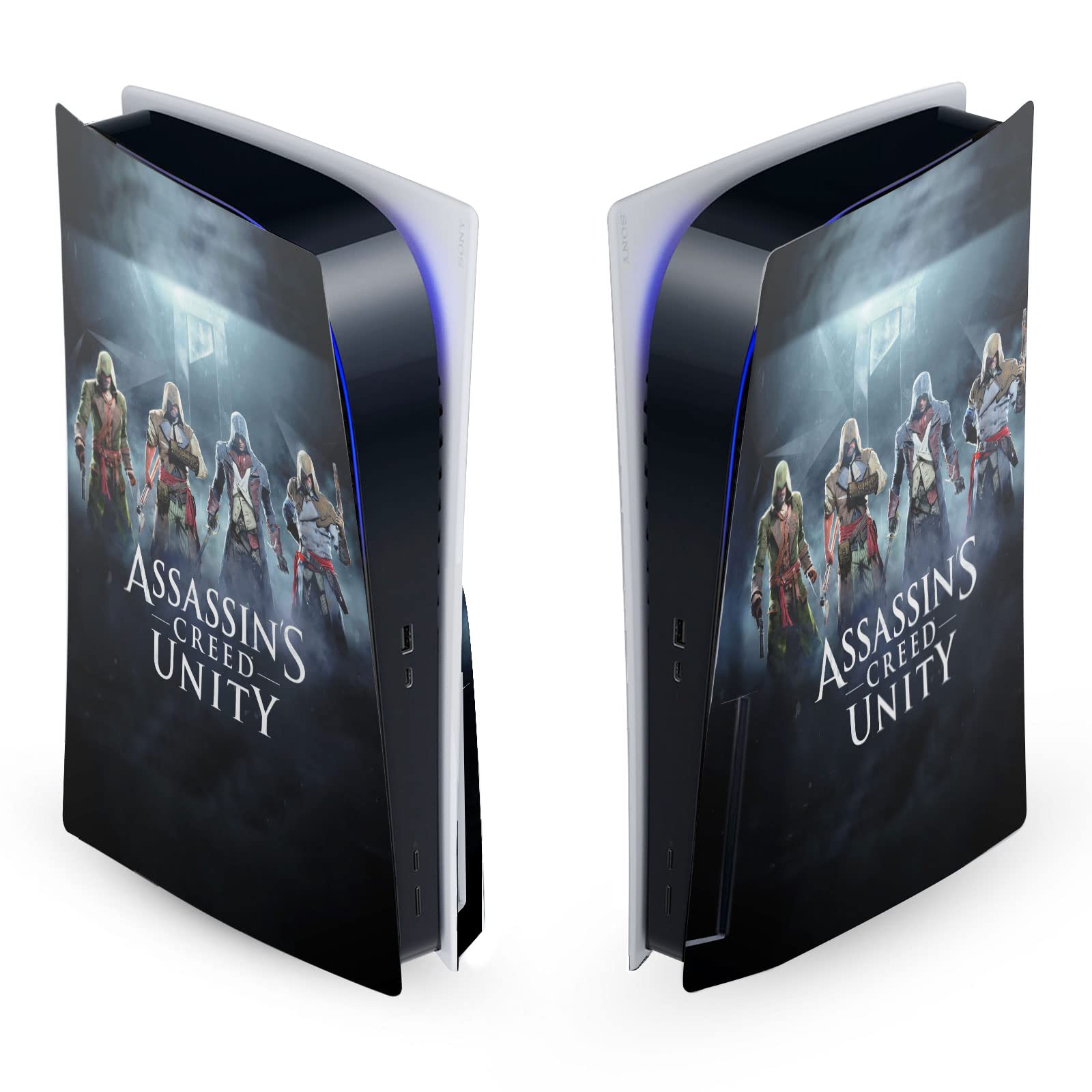 Head Case Designs Officially Licensed Assassin's Creed Group Unity Key Art Vinyl Faceplate Sticker Gaming Skin Decal Cover Compatible With Sony PlayStation 5 PS5 Disc Edition Console