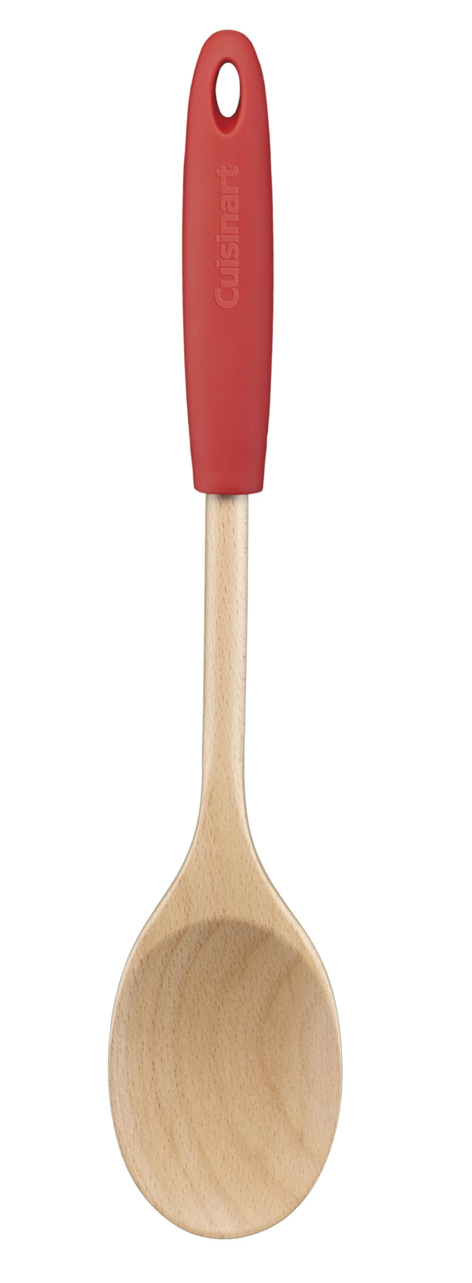 Cuisinart Silicone Beachwood Solid Spoon, Red