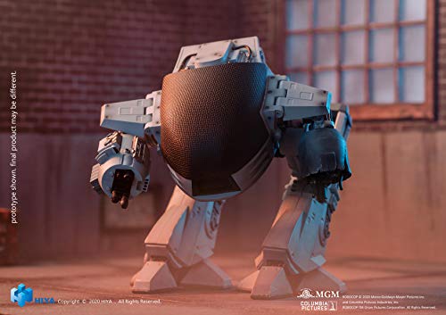 Hiya Toys Robocop: Battle Damaged ED-209 1:18 Scale Action Figure, Multicolor