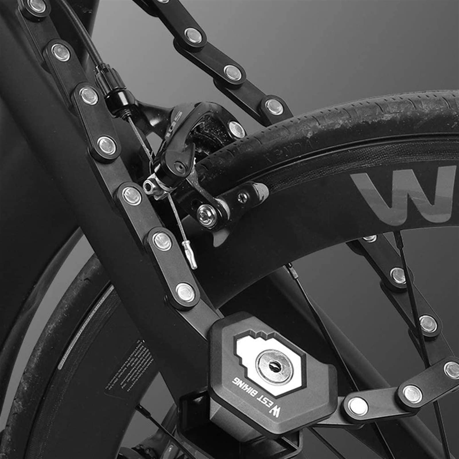 AYM West Biking Foldable Bike Lock with 3 Keys Hamburg-Lock Alloy Anti-Theft Strong Secure Bicycle Folding Lock Mount Bracket Bike Chain Lock Bicicleta Cadena
