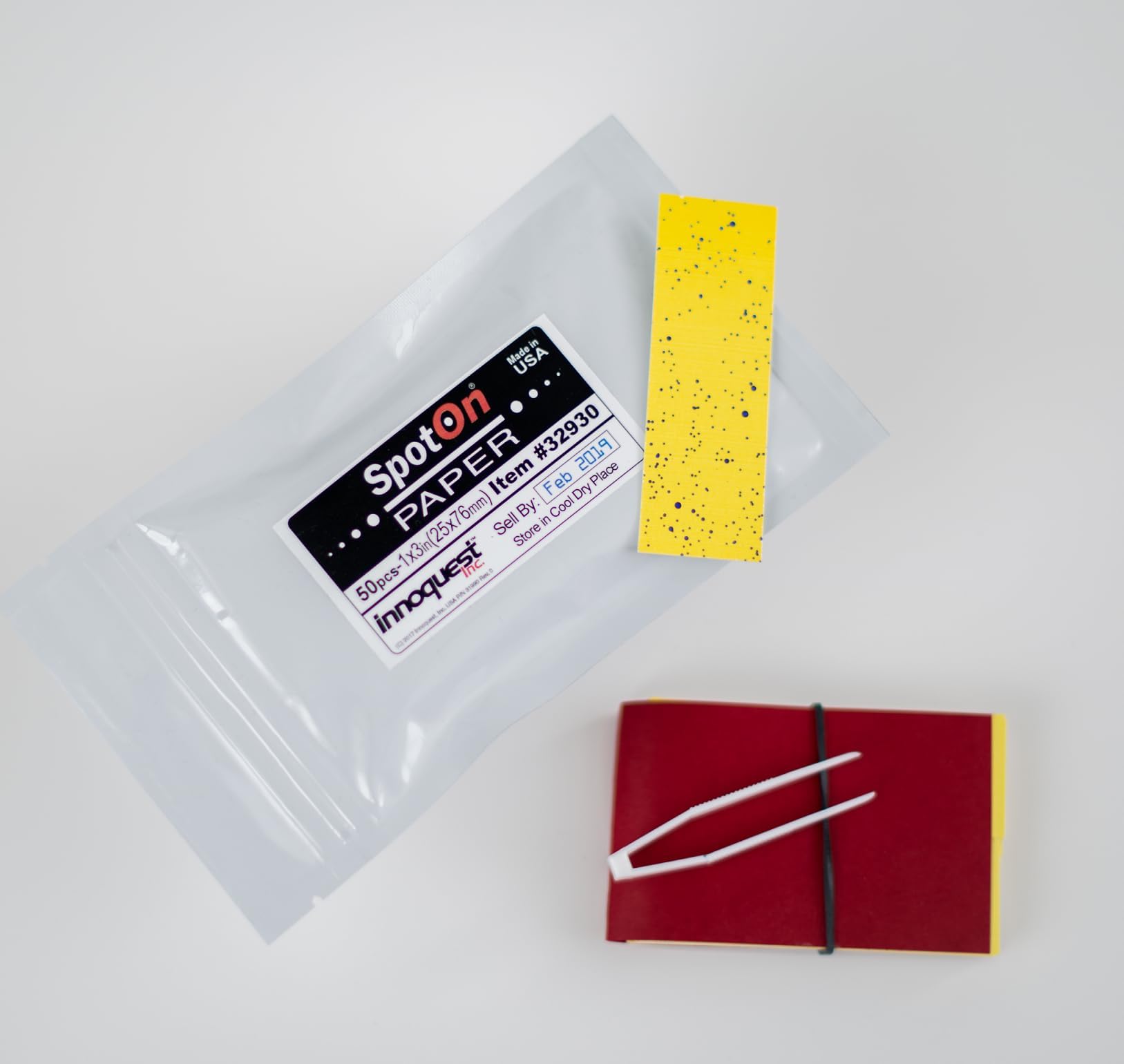 SpotOn Water Sensitive Paper (WSP) for Sprayer Calibration - One Pack of 1"x3" Paper - 50 Sheets Per Pack - Reduce Waste and Ensure Consistent Application of Spray Droplets - Assess Spray Coverage