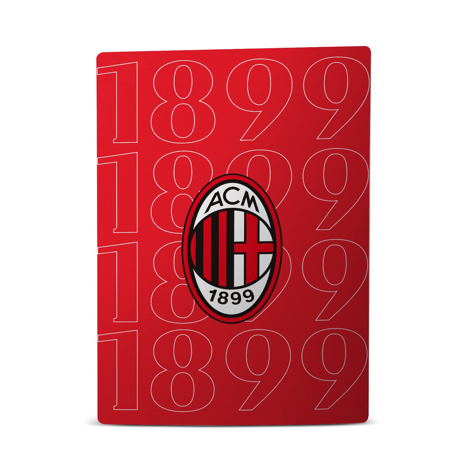 Head Case Designs Officially Licensed AC Milan 1899 Black Logo Art Vinyl Faceplate Sticker Gaming Skin Decal Cover Compatible With Sony PlayStation 5 PS5 Disc Edition Console
