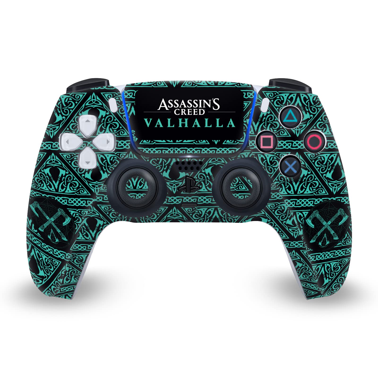 Head Case Designs Officially Licensed Assassin's Creed Dual Axes Valhalla Key Art Matte Vinyl Faceplate Sticker Gaming Skin Decal Cover Compatible With Sony PlayStation 5 PS5 DualSense Controller