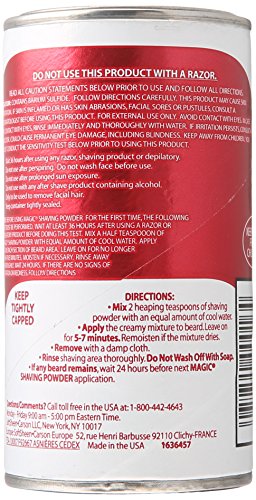 Razorless Shaving for Men by SoftSheen-Carson Magic Extra Strength Shaving Powder, For Coarse Textured Beards, Formulated for Black Men, Depilatory, Helps Stop Razor Bumps, Since 1901, 5 oz