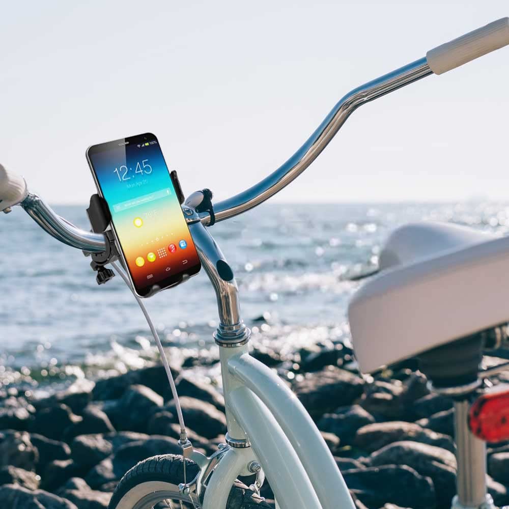Airtag Bike Mount Hidden, Bike GPS Tracker, Anti-Theft Airtag Case, One-Touch Automatically Lock & Quick Release Bicycle and Motorcycle Handlebar Phone Mount Holder