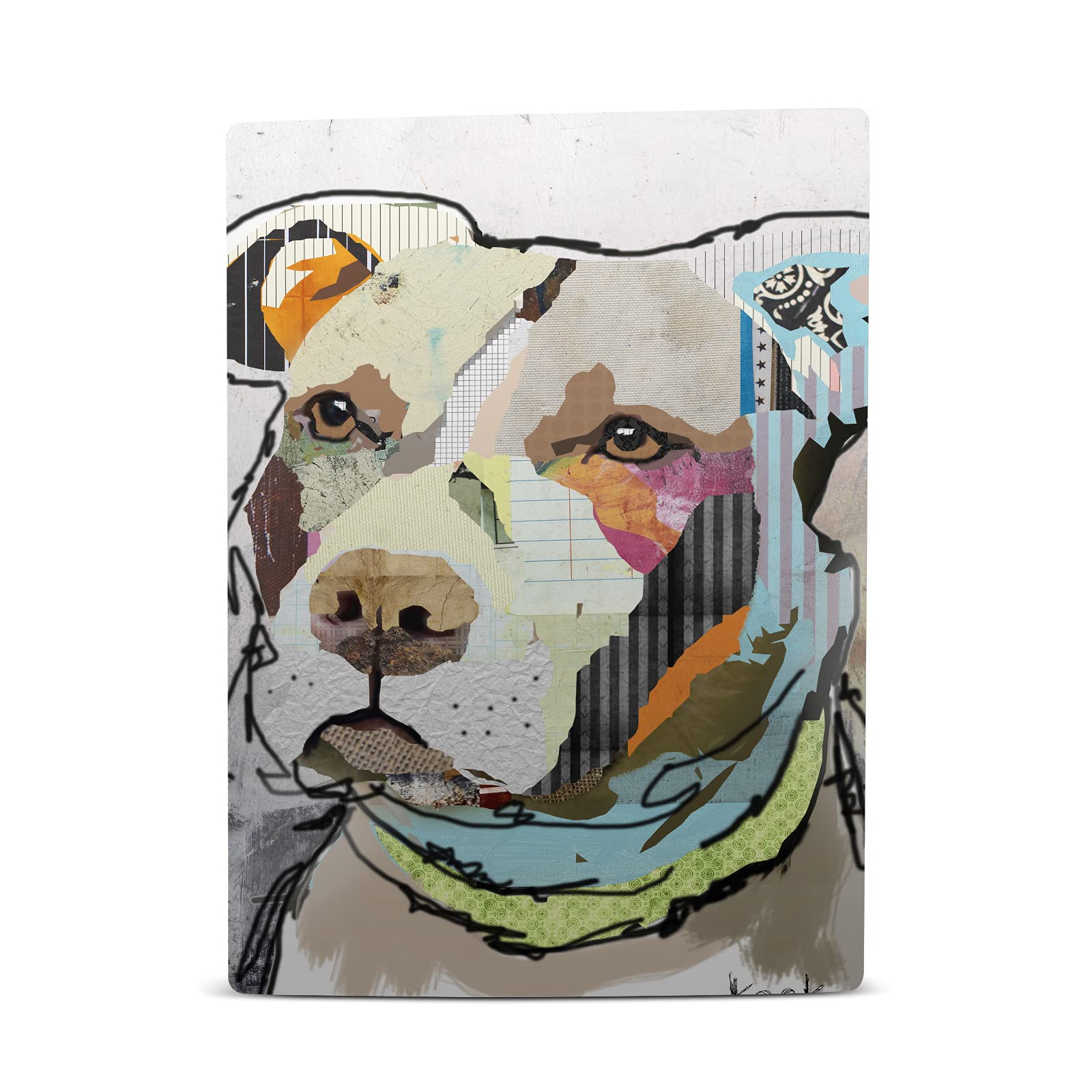 Head Case Designs Officially Licensed Michel Keck Pitbull Art Mix Vinyl Faceplate Sticker Gaming Skin Decal Cover Compatible With Sony PlayStation 5 PS5 Disc Edition Console & DualSense Controller
