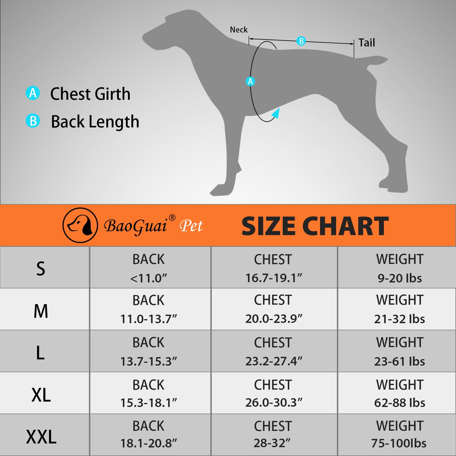 BaoGuai Dog Back Brace for Arthritis, Dog Hip Brace for IVDD, Frame Support Harness for Back,Keeps The Back Stable and Reduces Movements and Pains (XL)