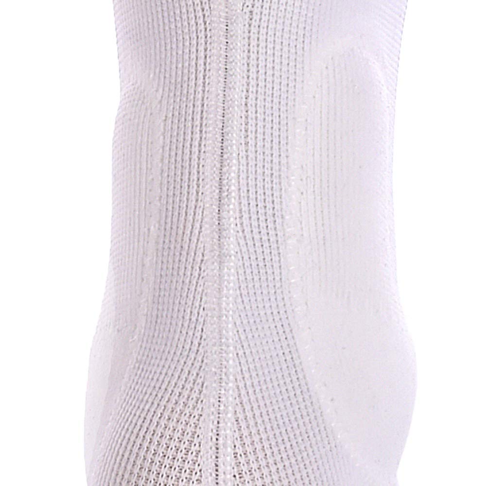 Active Pro VP Ankle Brace Sleeve with Contoured Silicone Pads, Additional Support for Ankle Sprains, Arthritis, Tendonitis, Swelling and Joint Effusion (White with Blue, L [9" - 9.75"])
