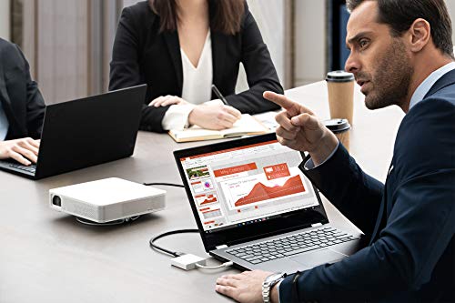 Lenovo USB-C 3-in-1 Travel Hub, 4K HDMI, VGA, USB 3.0, Plug and Play, Only 0.08 lbs, GX90T33021, White