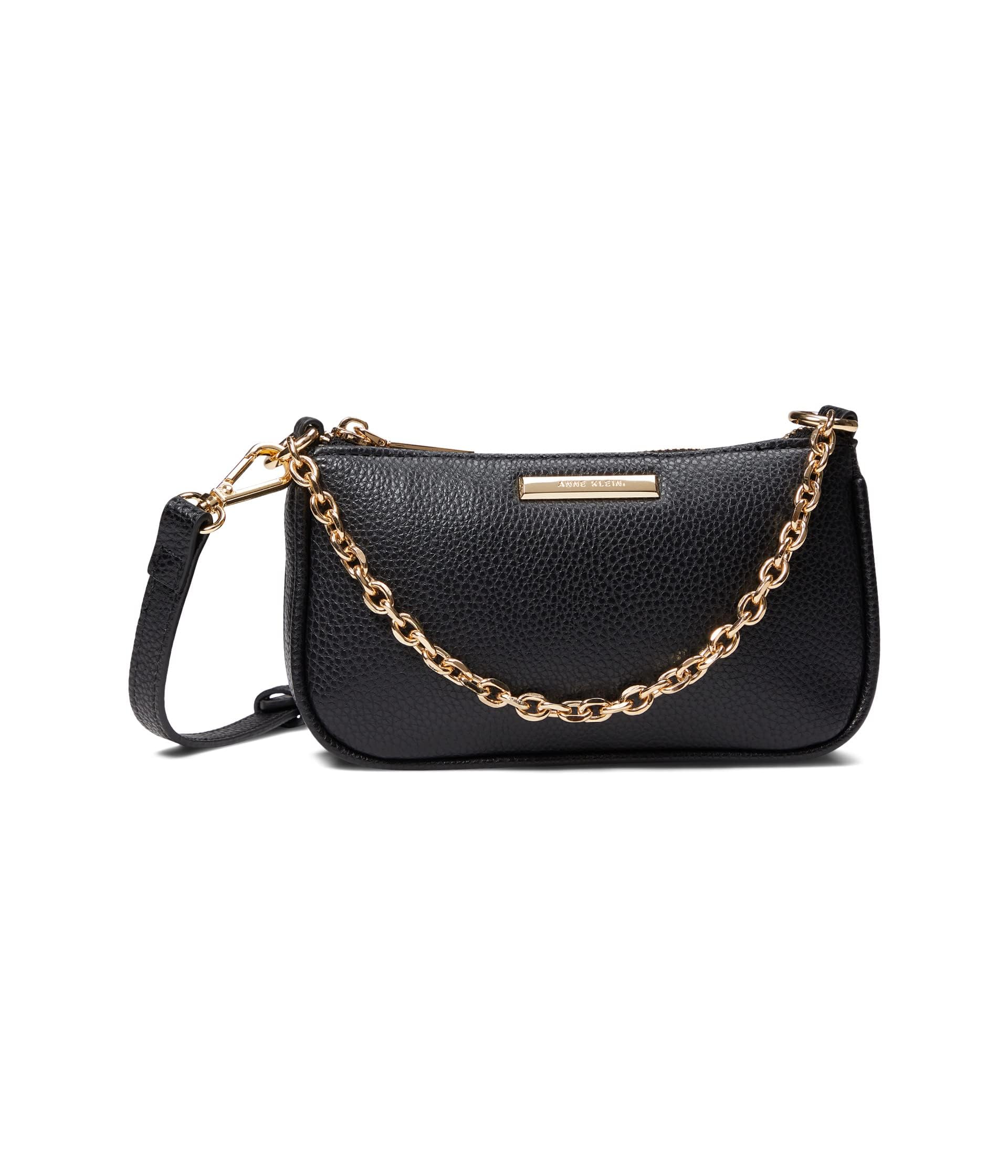 Anne Klein Womens Anne Klein W/ mini crossbody w swag chain, Orchid, One Size US