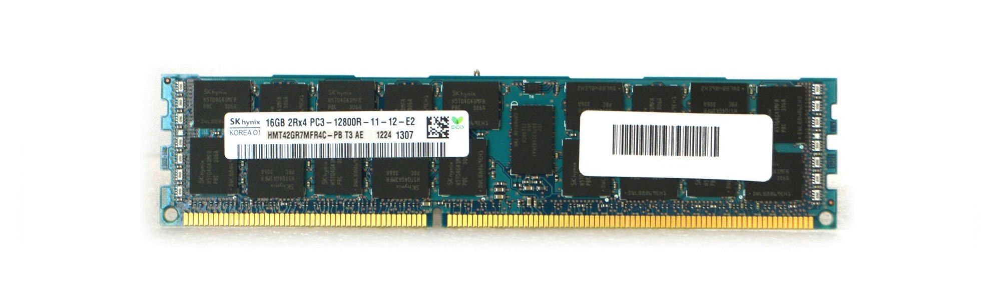 HYNIX 16GB DDR3 PC3-12800 1600MHZ ECC REGISTERED CL11 1.5V QUAD RANK 240Pins STANDARD DIMM MEMORY P/N: HMT42GR7MFR4C-PB