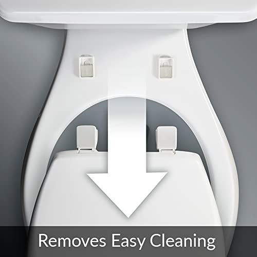 Bio Bidet by Bemis 500EC Toilet Seat with Perfect Fit, Fresh Water Spray, Non-Electric, Easy to Install Bidet, ROUND, Ice Grey