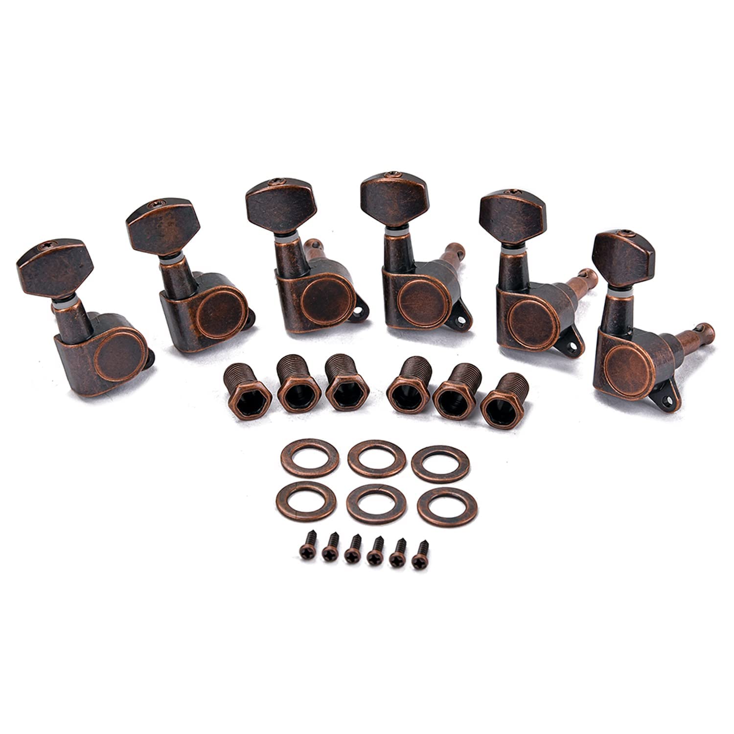 Guitar Tuners Machine Heads, 6R Guitar Tuning Pegs Tuning Keys String Pegs for Acoustic & Classical Guitar