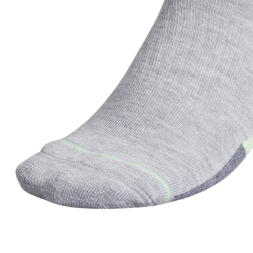 adidas Women's Cushioned Quarter Socks (3-Pair), Black/Clear Onix Grey/Onix Grey, Medium