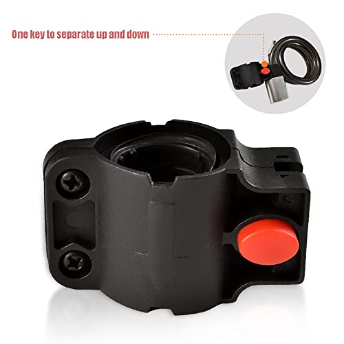 AZPINGPAN Spiral Cable Lock Bicycle Lock 丨 with 2 Keys Super C-Level Lock Core Portable Self-Winding Mountain Bike Accessories Car Lock 丨 Environmentally Friendly PVC Outer Layer