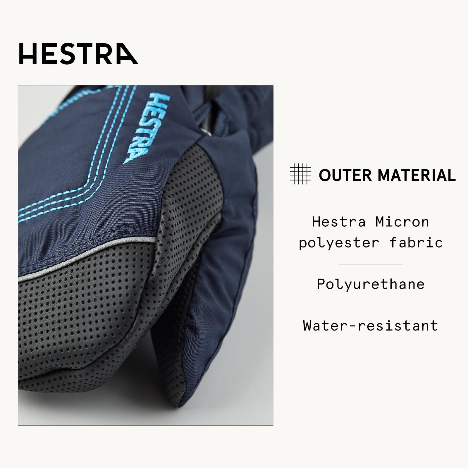 Hestra Baby Zip Long Mitt (Child 1-9yrs) | Waterproof, Insulated Mittens for Toddlers & Kids for Winter & Playing in The Snow - Dark Navy - 2
