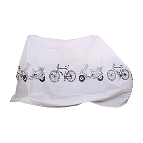 B Baosity Road Bike Cover Waterproof Rustproof Windproof Raincoat for Outdoor Storage Motorcycle, White