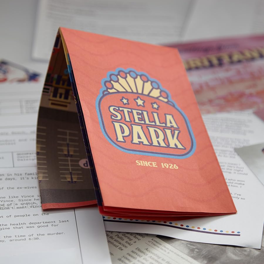 Hunt A Killer: Body On The Boardwalk, Catch the Amusement Park Killer, Interactive Unsolved Mysteries Game, Mystery Box for Game Night, Murder Mysteries Card, Puzzle & Board Games, For Ages 14+