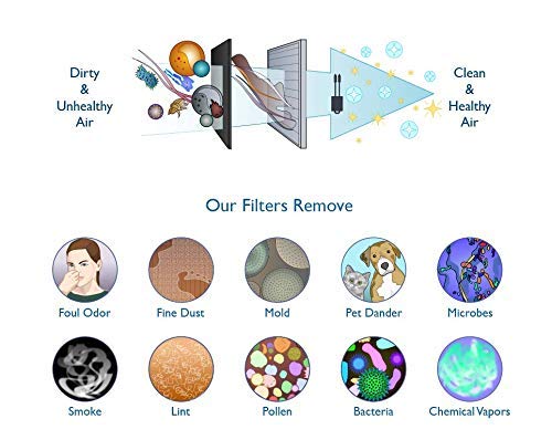 Merchandise Mecca Premium 2 HEPA Filter with 8 Activated Carbon Pre Filters Compatible with Fellowes AeraMax Air Purifier 90, 100, 90/100, DX5 & DB5 9287001 9324001