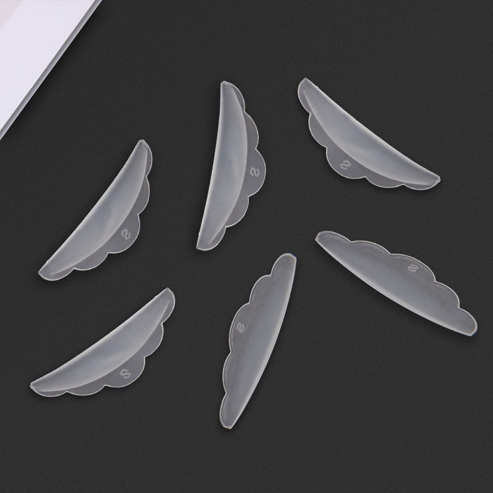 Libeauty Lash Lift Rods, Lash Lift Pads, 6 Pcs SSS Reusable Eyelash Perming Curler Shield Pads, with Premium PU Storage Case for Perfect Lash Lifting