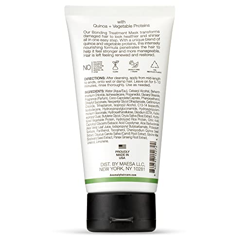 Anomaly Bonding Treatment Mask with Keratin for Dry & Damaged Hair | Strengthen & Protect | Sulfate Free & Paraben Free | Eco Friendly & Sustainable Packaging from Ocean Plastic, 5 fl. oz., white