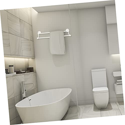 Cabilock 1 PC Double Bar Towel Rack White Bathrobe Towel Organization Bar Double Towel Bar Bathroom Towel Bar Decor Bath Towel Holder Hangers Hand Towel Rail Artistic Accessory Swivel Brass