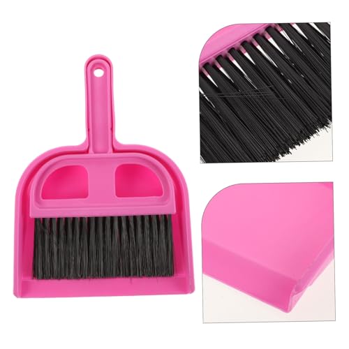 Cabilock 1 Set Pet Cleaning Tool Push Broom Dog Wipes Portable Cleaning Brush Toys Spray Squeegee Mini Cleaning Broom and Dustpan Mini Broom Pet Nest Broom Lint Remover Starter Plastic Rosy