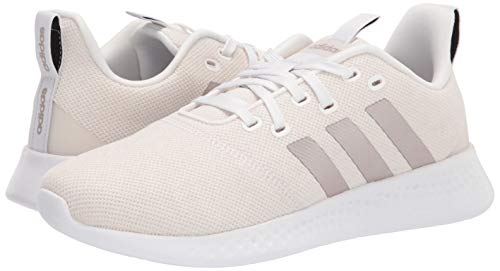 adidas Women's Puremotion Running Shoes, White/Champagne Metallic/Black, 9