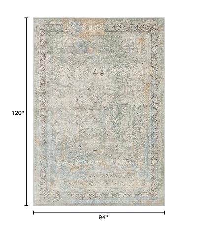Jaipur Living Vibe Thayer 7'10"X10' Area Rug, Updated Traditional Green for Indoor Spaces