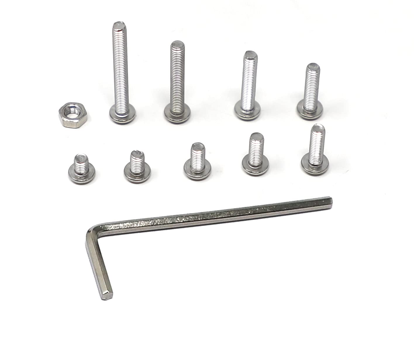 iExcell 500 Pcs M3 x 6/8/10/12/14/16/18/20/25/30/35 mm Stainless Steel 304 Hex Socket Button Head Cap Screws Bolts Nuts Kit