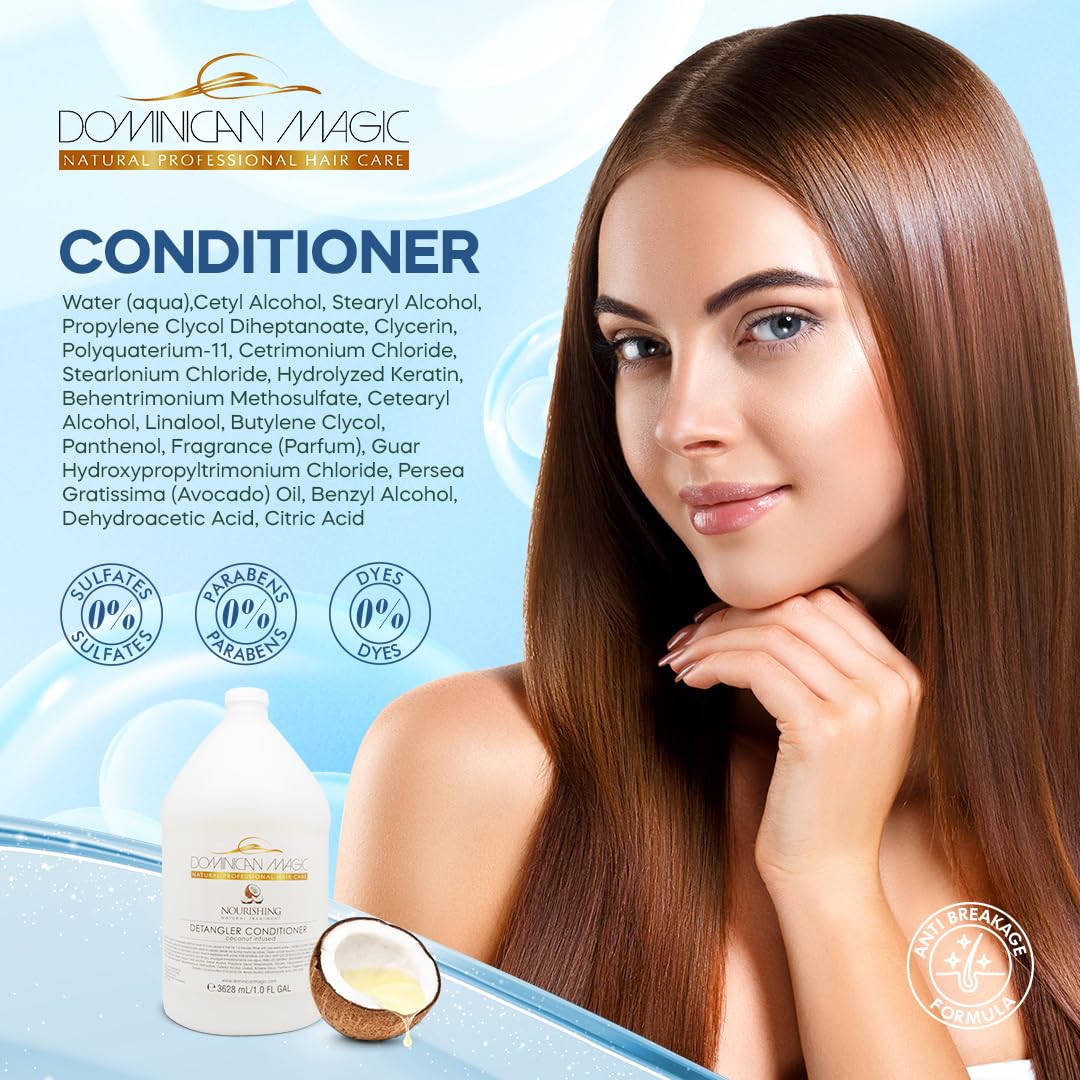 Dominican Magic Detangler Coconut Infused Conditioner 3628ml/1Gallan… (1 Gallon)