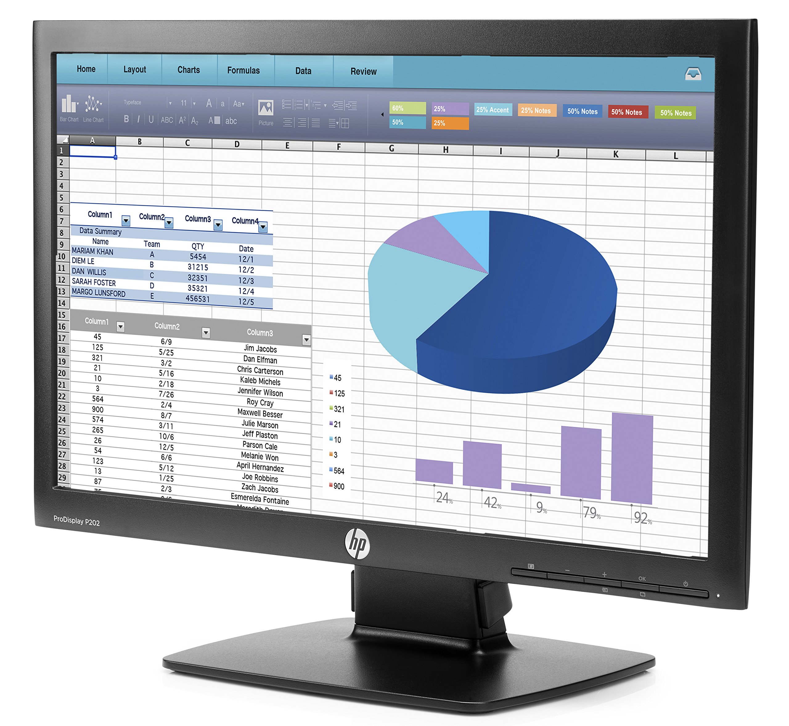 HP ProDisplay P202 TN 20" Black