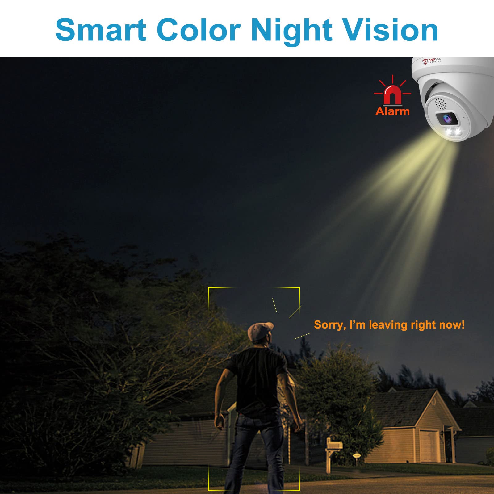 Anpviz 6MP POE Camera, UltraHD IP Camera with Mic& Speaker, Smart Color Night Vision Security Turret Camera for Day& Night, AI Human& Vehicle Detection Dome Camera with 2.8mm Lens, MicroSD(U Series)
